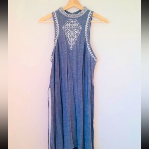 love, Fire | Dresses | Fire And Ice Denim Colored Mini Dress | Poshmark